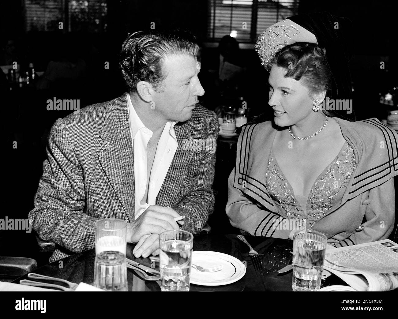 Actor Dan Dailey Jr., and actress Gale Robbins are shown in Hollywood, Ca., on March 9, 1939 ...