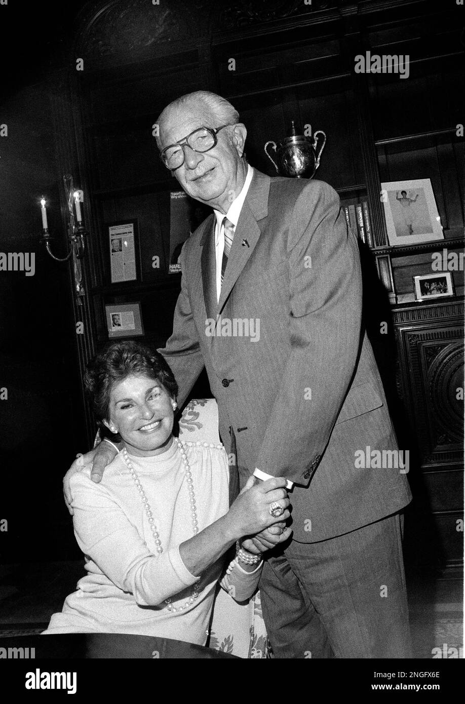 Leona Helmsley, president of the Helmsley Hotel chain, and her husband ...