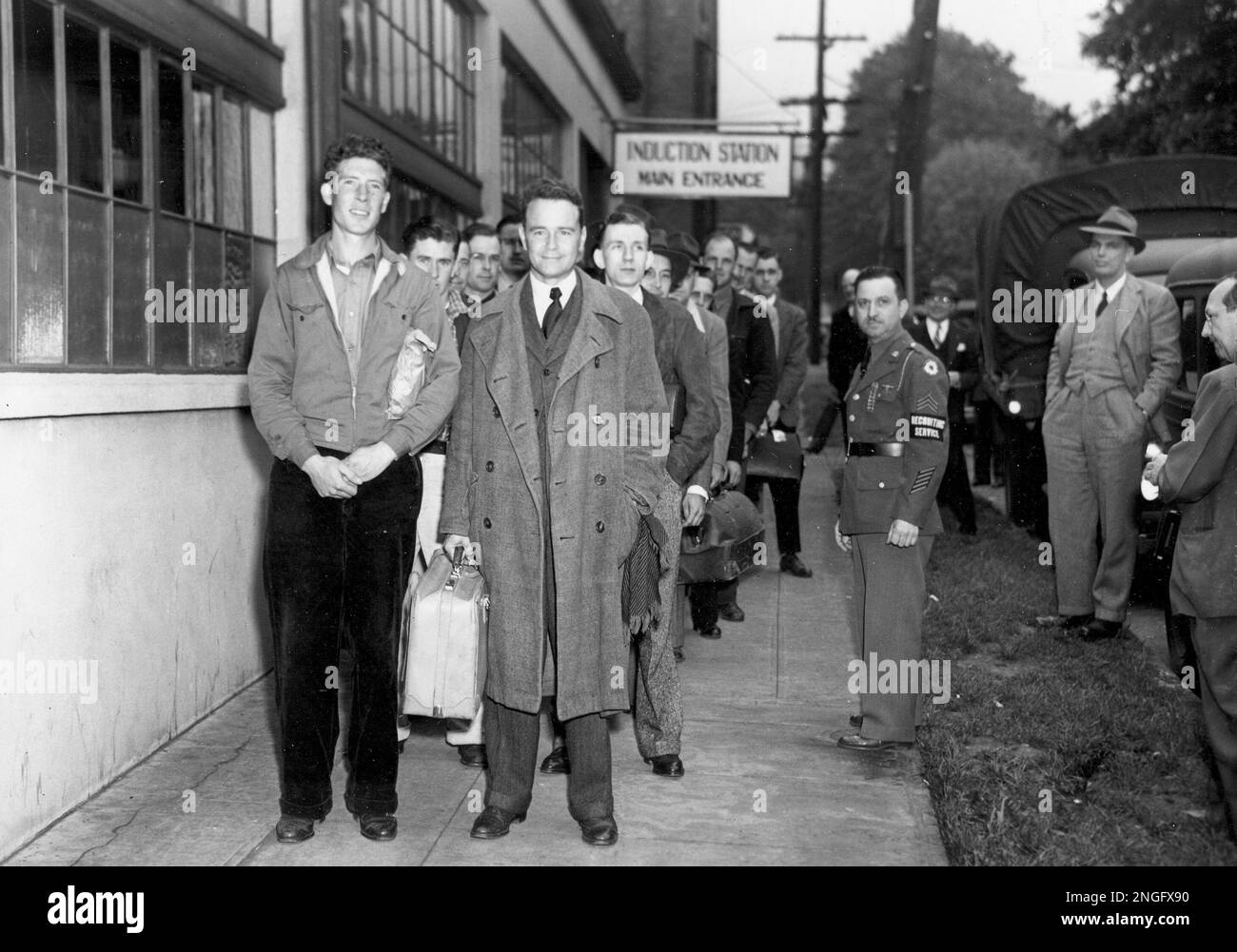 Actor Lew Ayres, right front, is shown with other inductees in the U.S ...