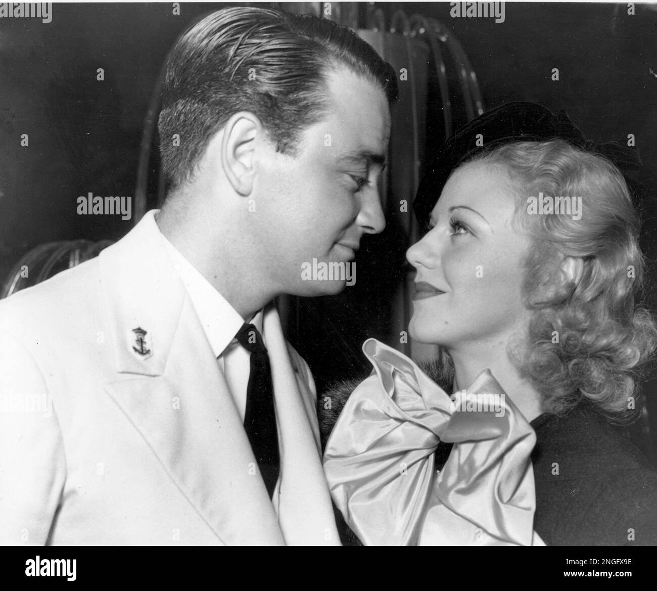 Actress Ginger Rogers and actor Lew Ayres are shown in Hollywood, Ca ...