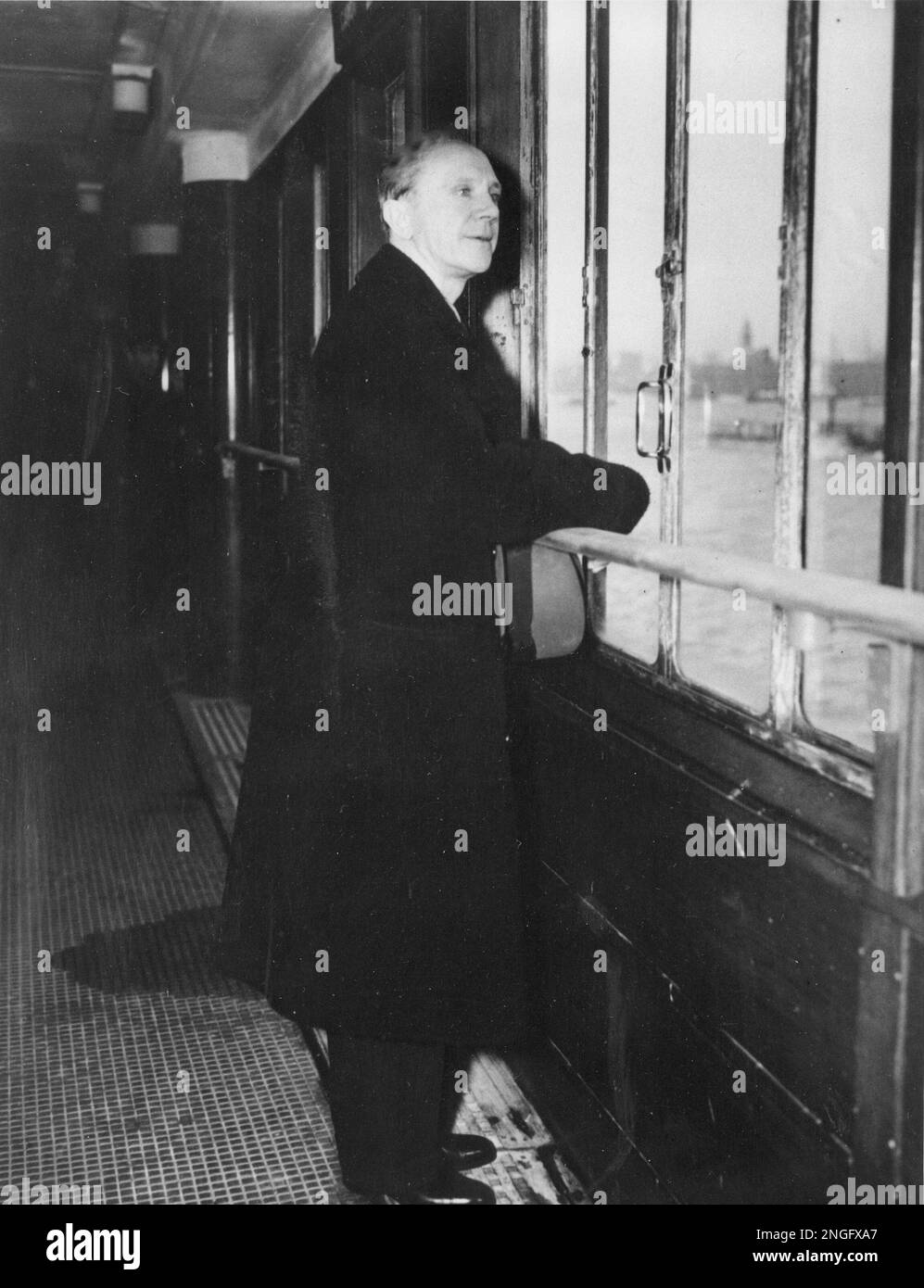 Russian director-actor Michael Chekhov is shown aboard the Normandie as ...
