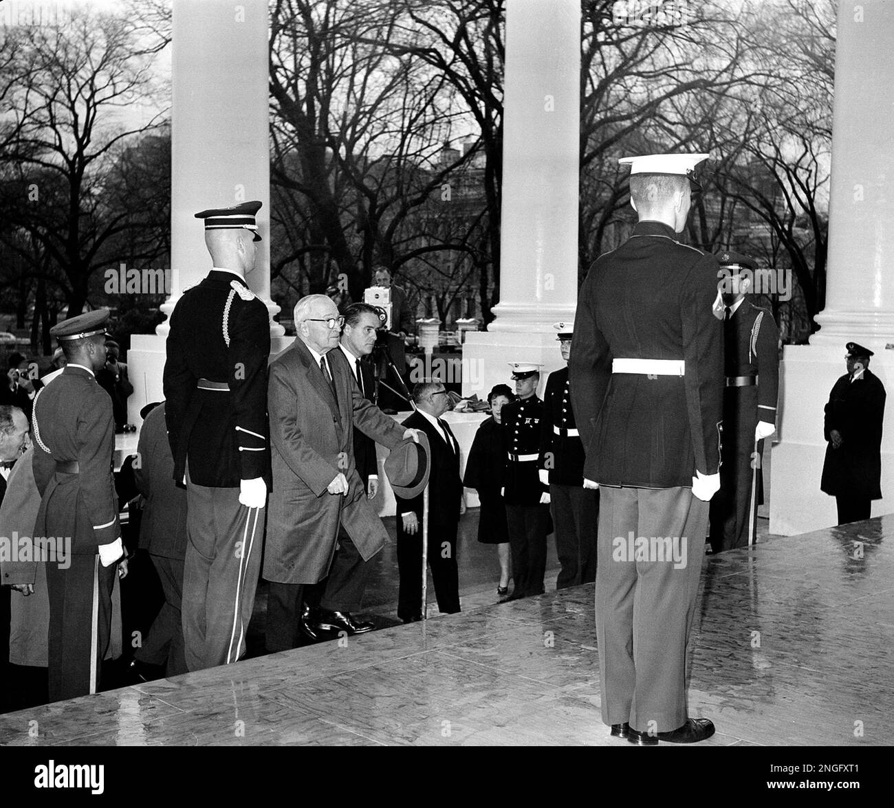 Former President Harry S. Truman arrives at the White House, in ...