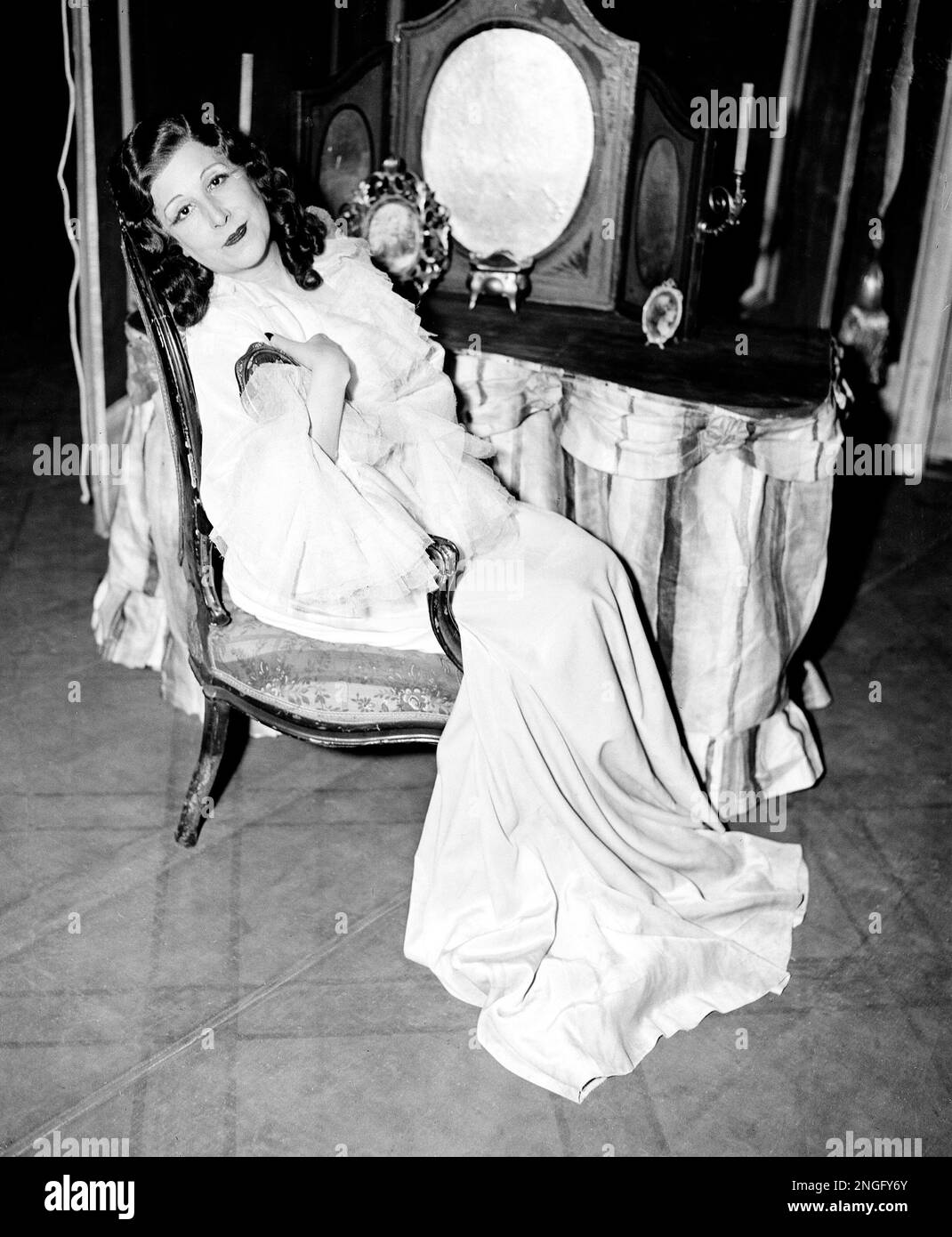 Lucrezia Bori is shown in her dressing room after playing the leading ...