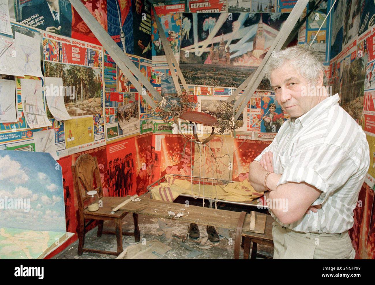 Artist Ilya Kabakov is seen in one of the 10 rooms of his art ...