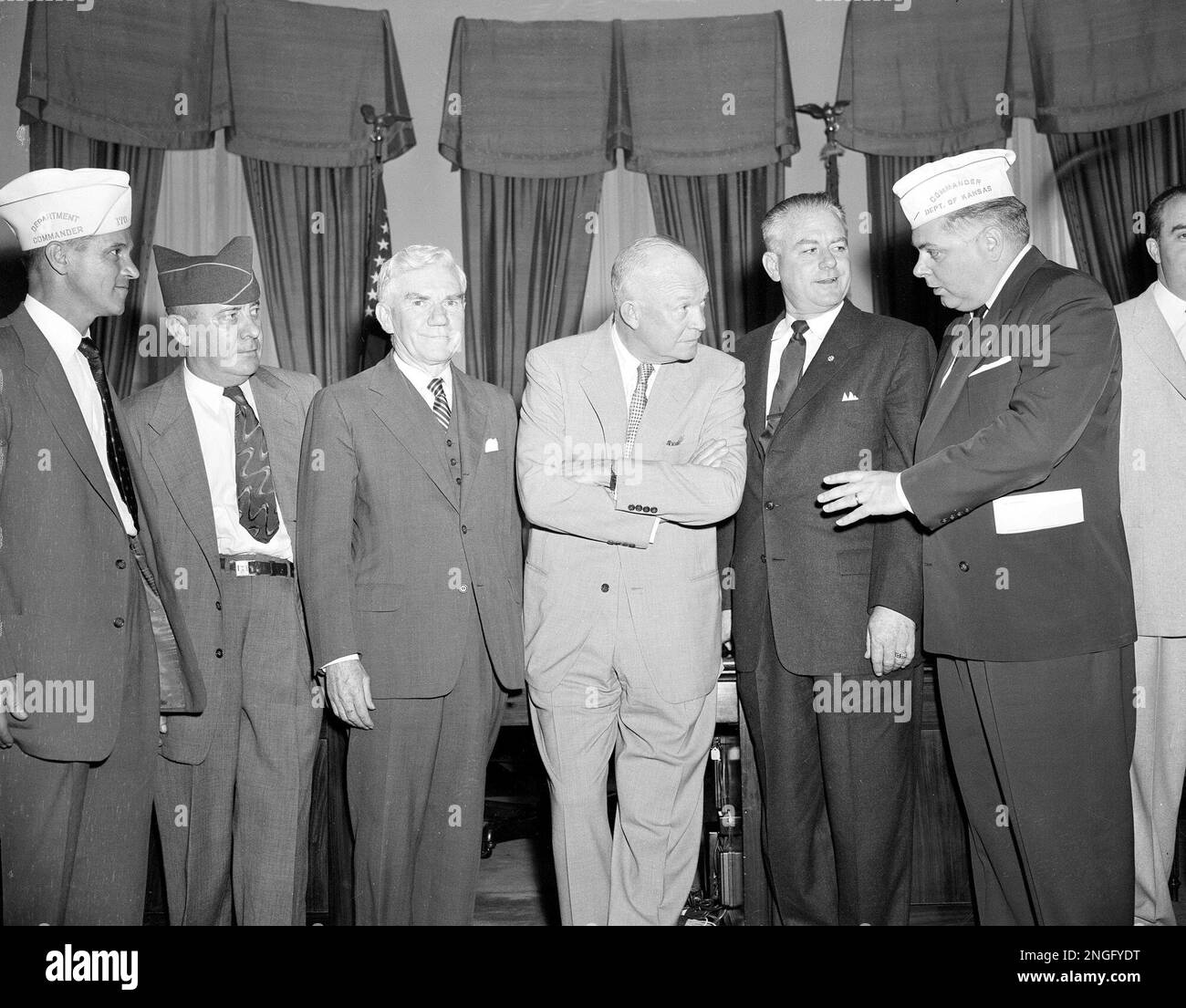 President Dwight Eisenhower shown at the White House on June 1, 1954 ...