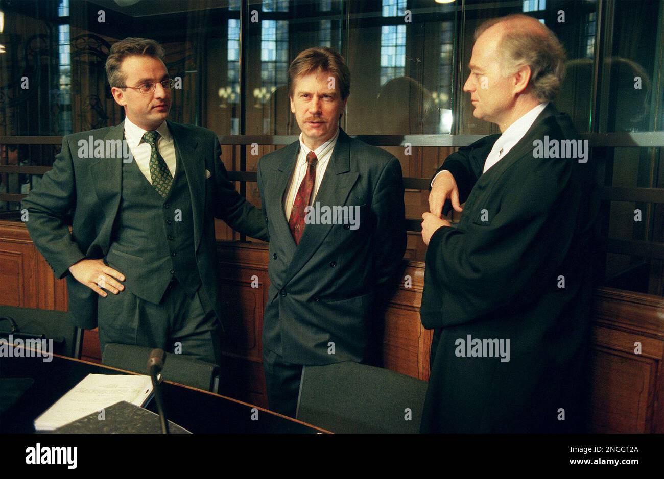 Arno Funke, centre, who became famous as "Uncle Scrooge" ("Dagobert ...