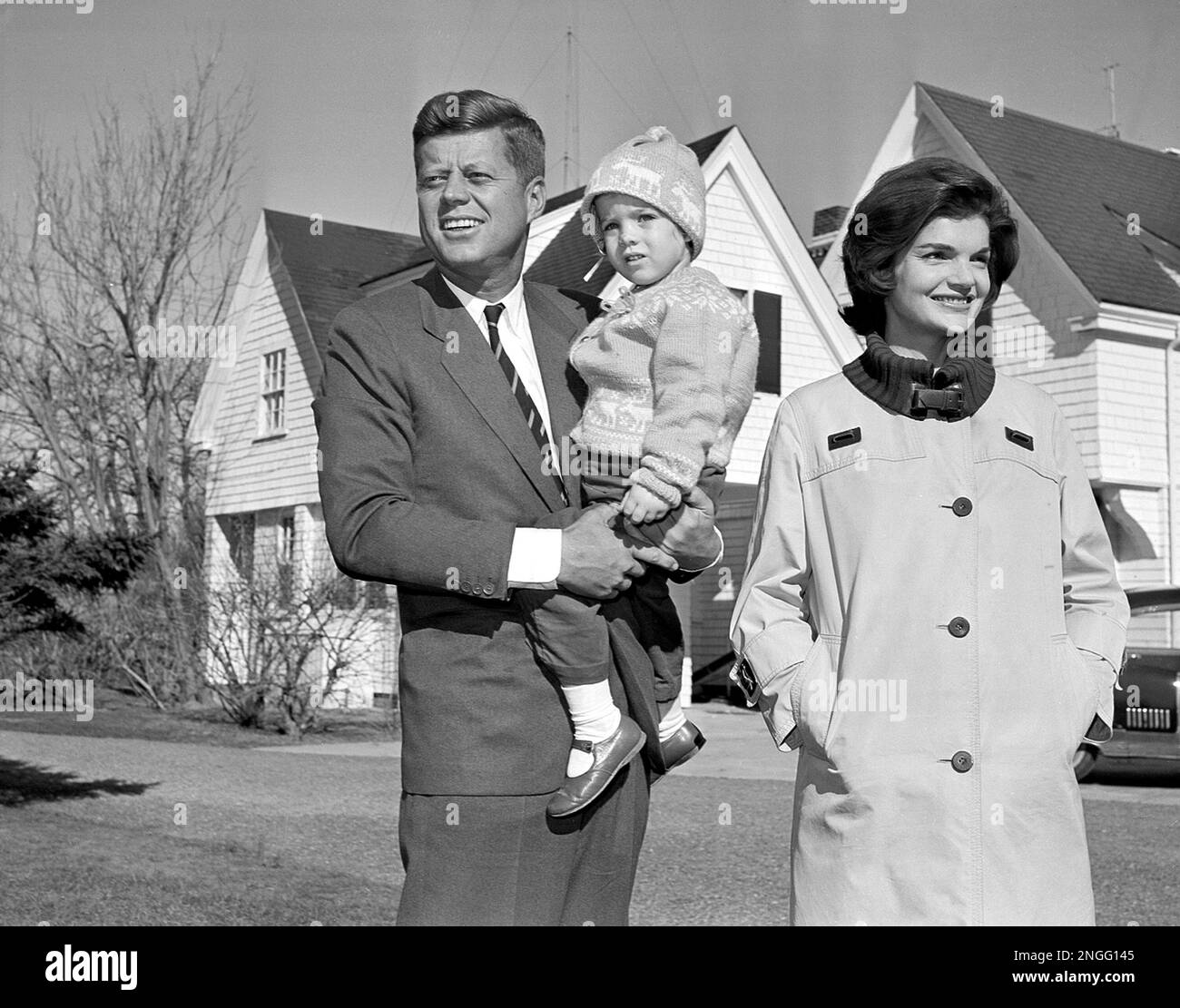 Sen. John F. Kennedy, Democrat presidential nominee, is shown with his ...