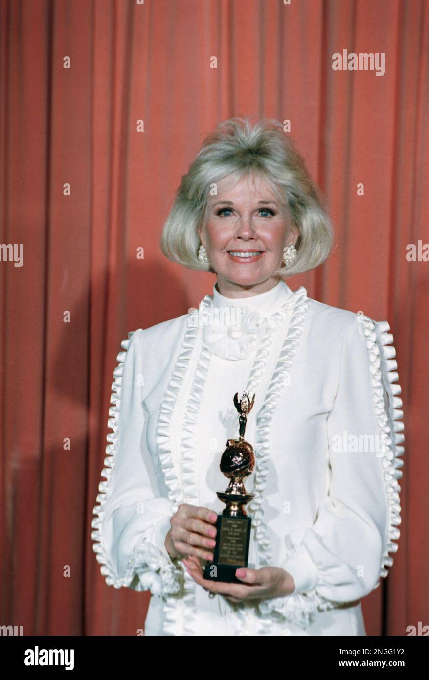 Actress and animal rights activist Doris Day poses with the Cecil B ...