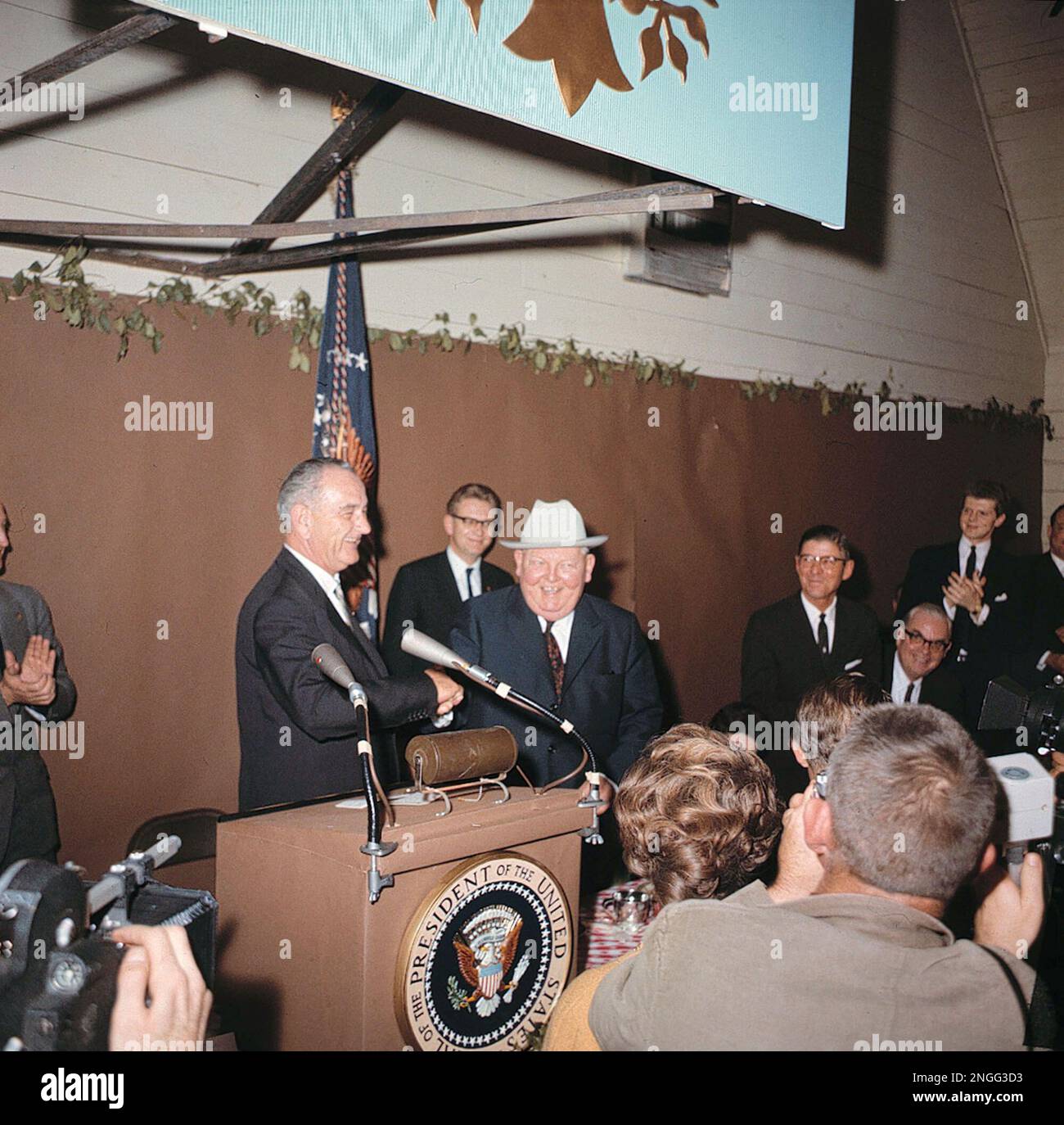 Our December 29, 1963 picture shows U.S. President Lyndon B. Johnson ...