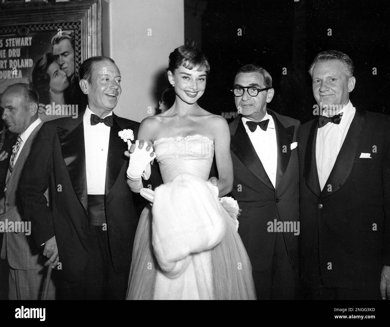 Young actress Audrey Hepburn attends the opening of her first motion ...
