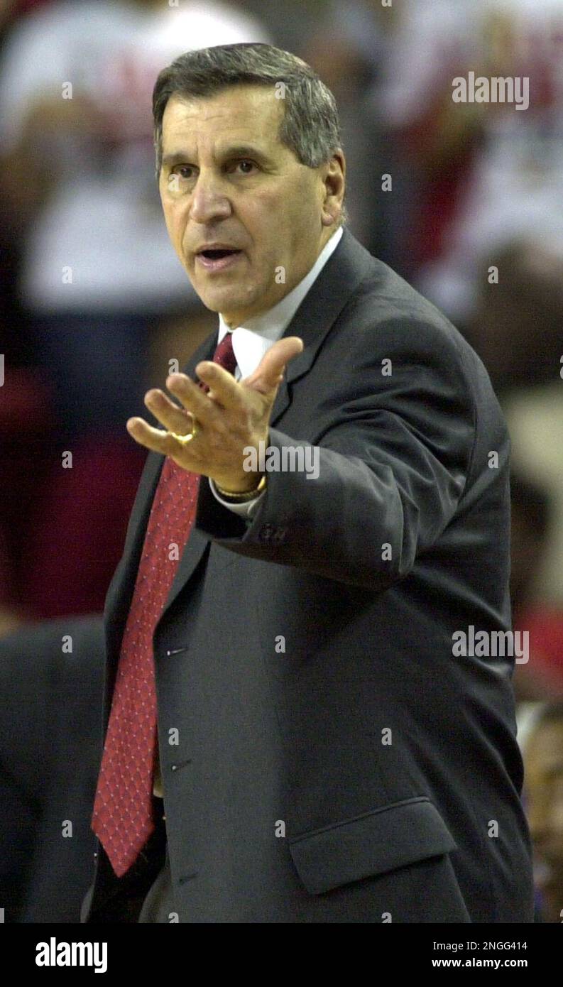Georgia head coach Jim Harrick makes his point to an official during ...