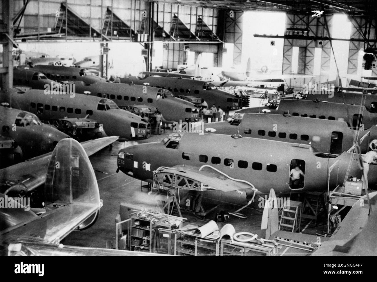 This is a general view into the main assembly hall of the Lockheed ...