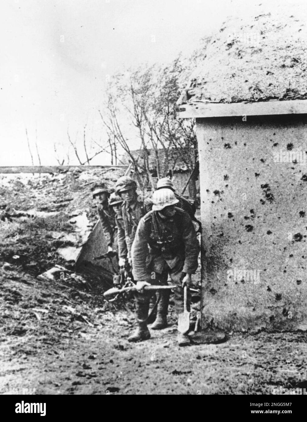 As the German invasion of the Ukraine continues, soldiers of the ...