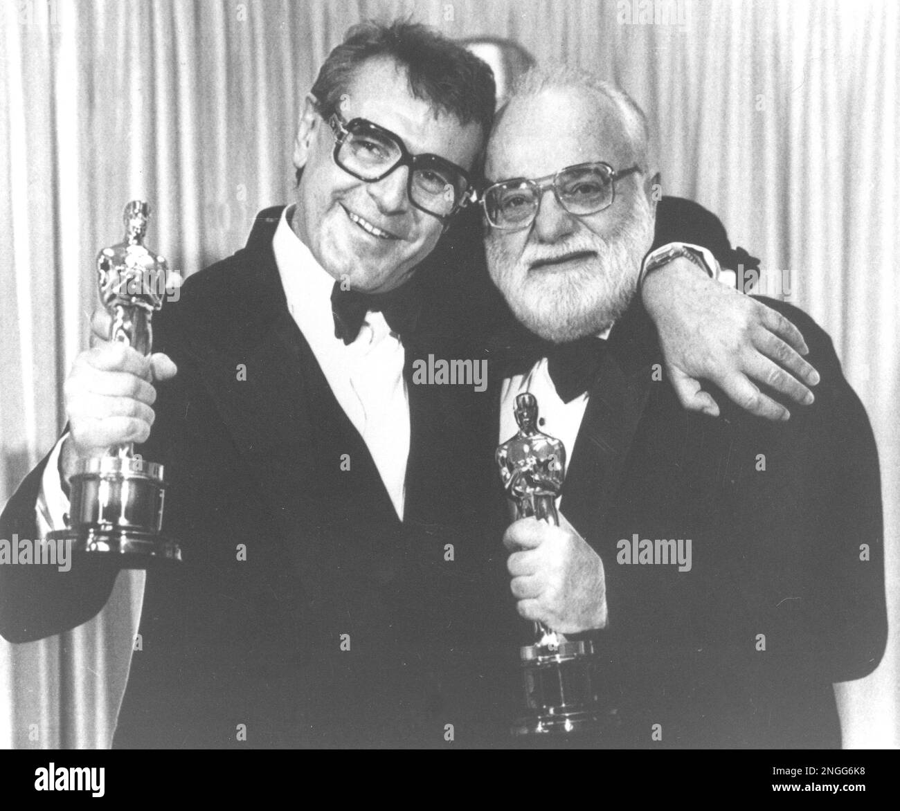 Milos Forman, director of the movie "Amadeus," left, and producer Saul ...