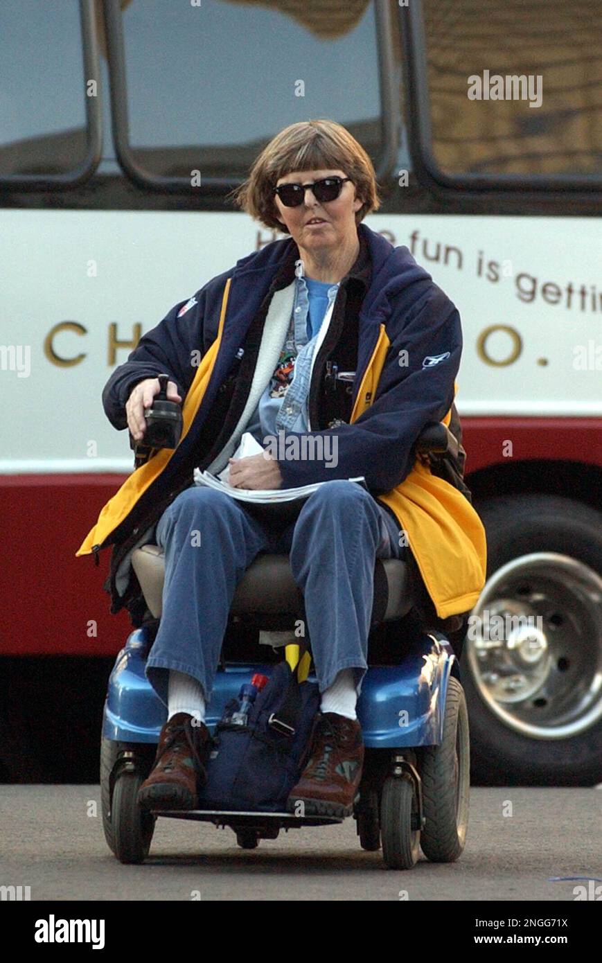 Disabled activist Beverly Walker arrives at Federal Court in downtown ...