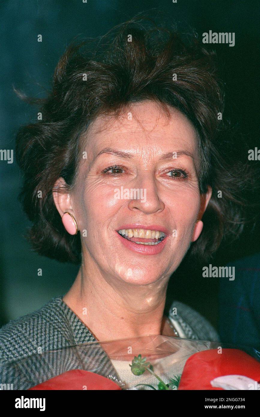 Ursula Lingen lacht bei ihrer Pressekonferenz am Montag, 25. September ...