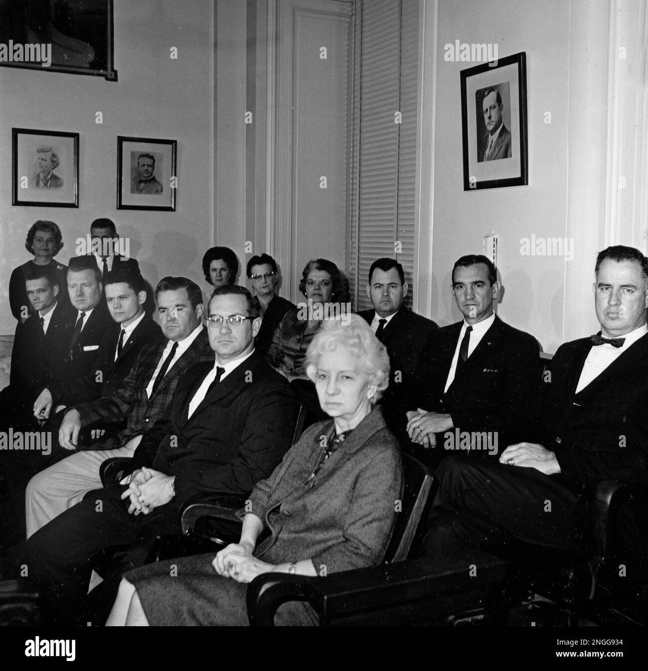 The jury of the Jack Ruby murder trial is shown in Dallas, Texas, March ...