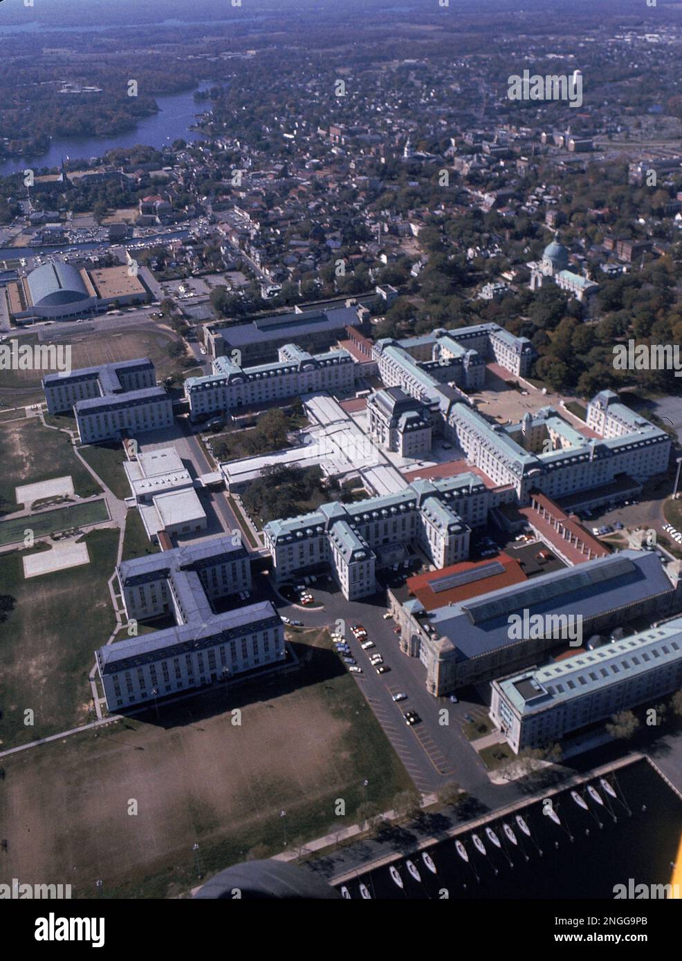 This is an aerial view on Maryland's capital Annapolis, on October 30 ...