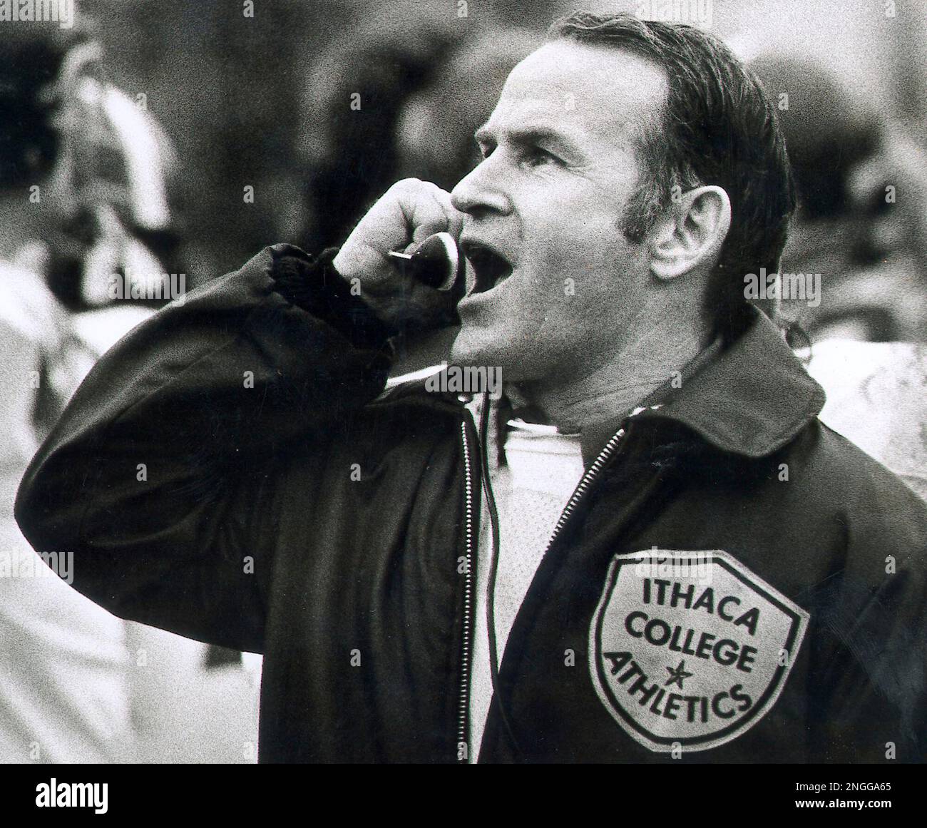 Jim Butterfield talks on the sideline during the Stagg Bowl in Phenix ...