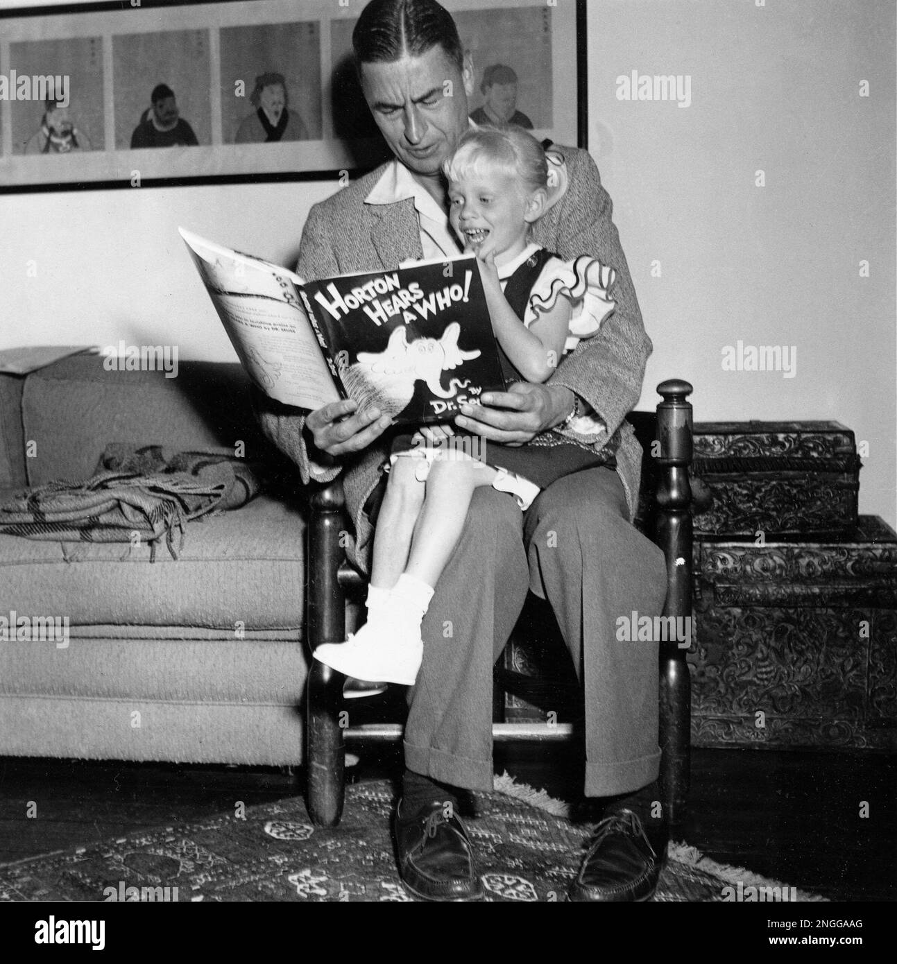 Author and illustrator Theodor Seuss Geisel, known as Dr. Seuss, reads ...