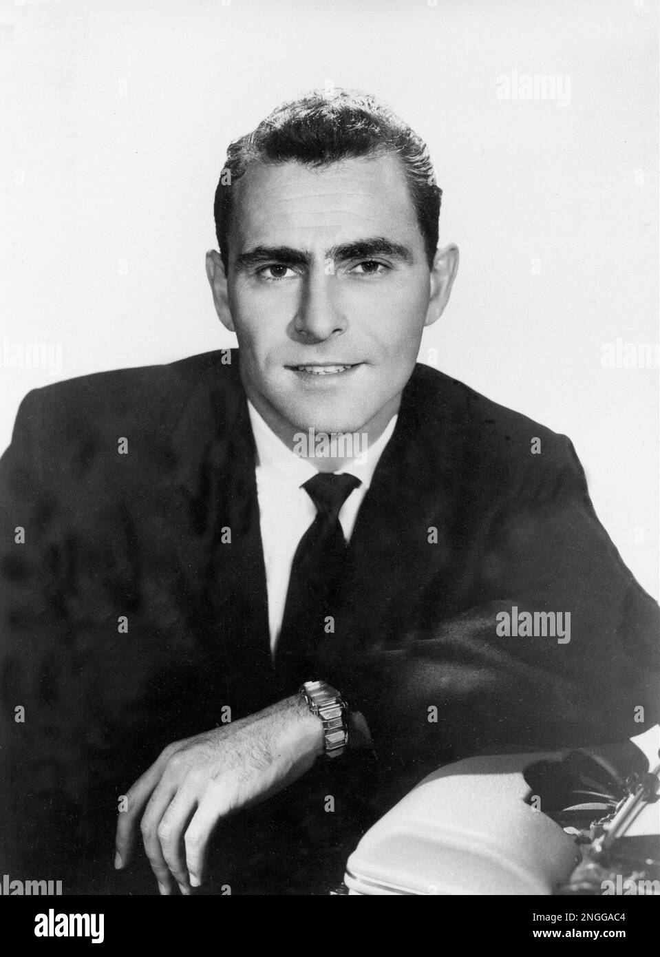 Rod Serling, television writer and creator of "The Twilight Zone," is ...