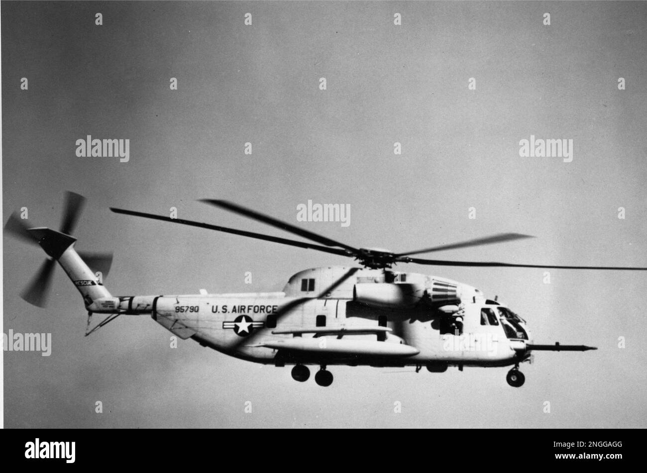 The rescue HH-53 of the 1550th Aircrew Training & Test Wing (ATTW) is ...