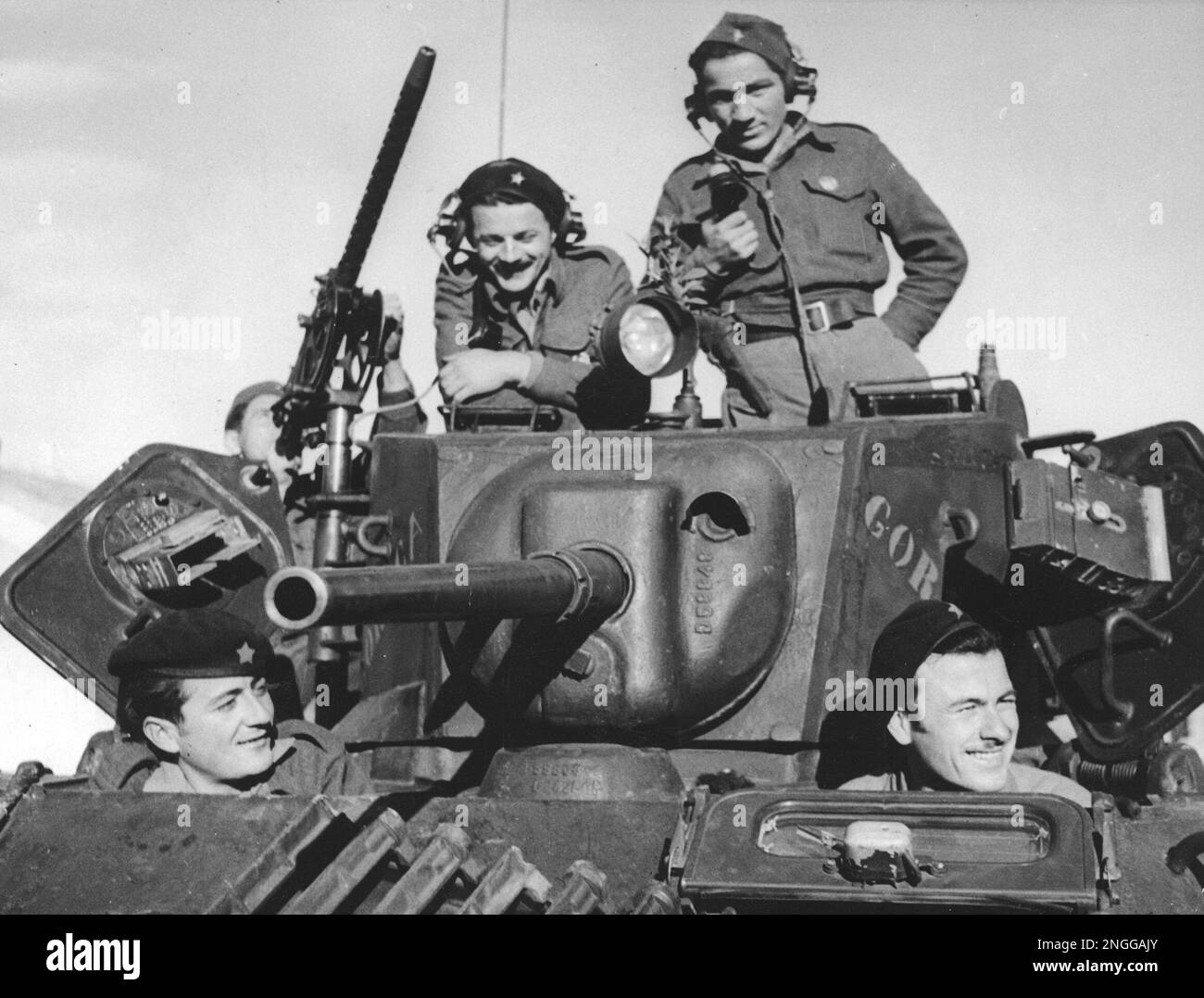This December 1944 photo shows a Yugoslav partisan crew posing on their ...