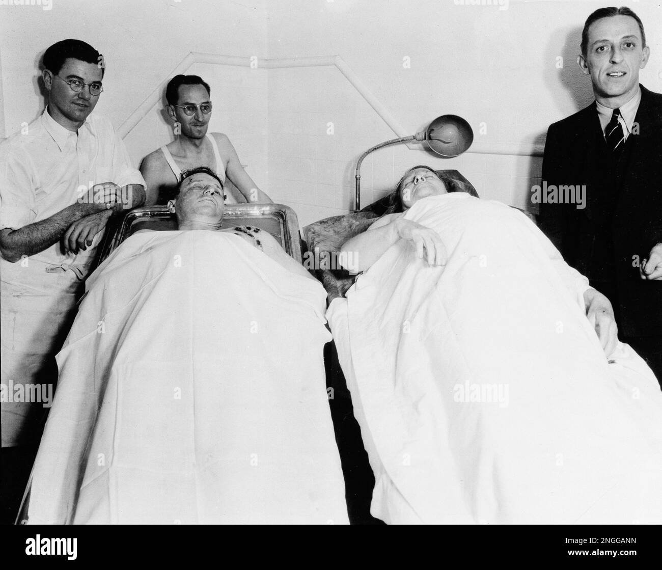 Kate "Ma" Barker, right, and one of her four sons, Fred Barker, 32, are ...