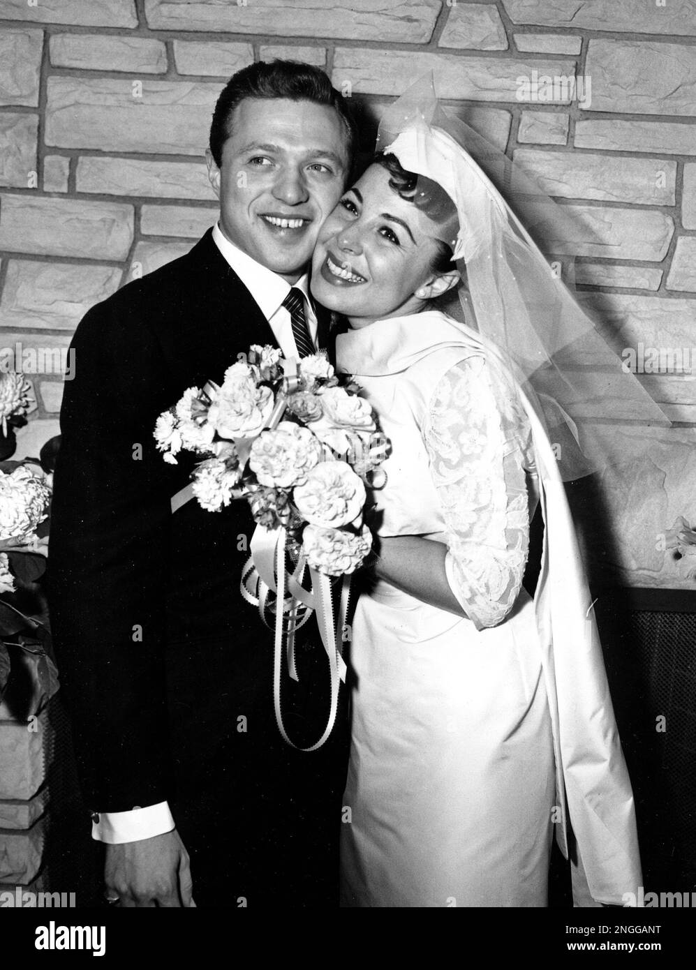 Singers Eydie Gorme and Steve Lawrence, both 22, are shown on their ...
