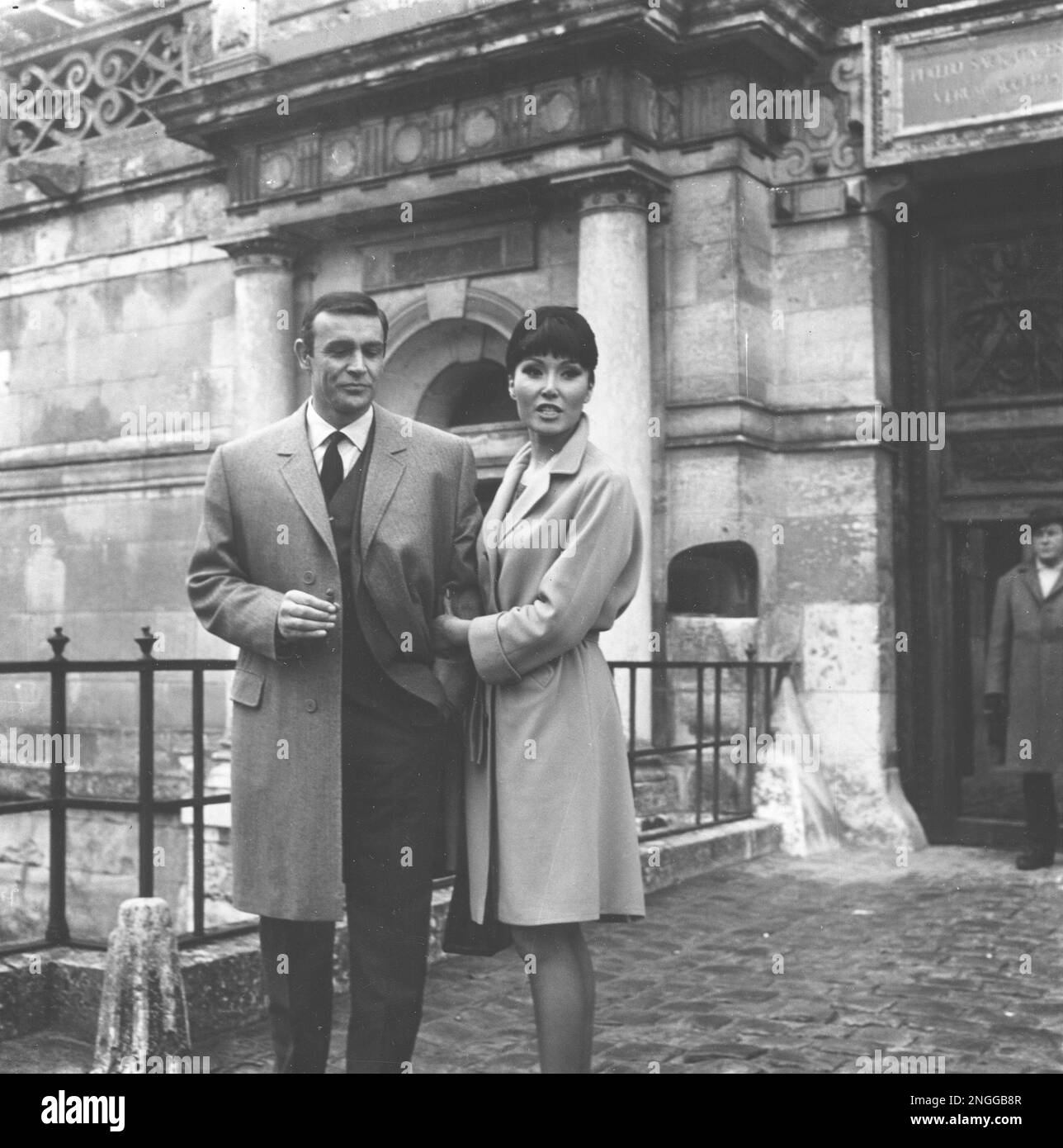 Sean Connery and French actress Maryse Guy Mitsouko are shown on the ...