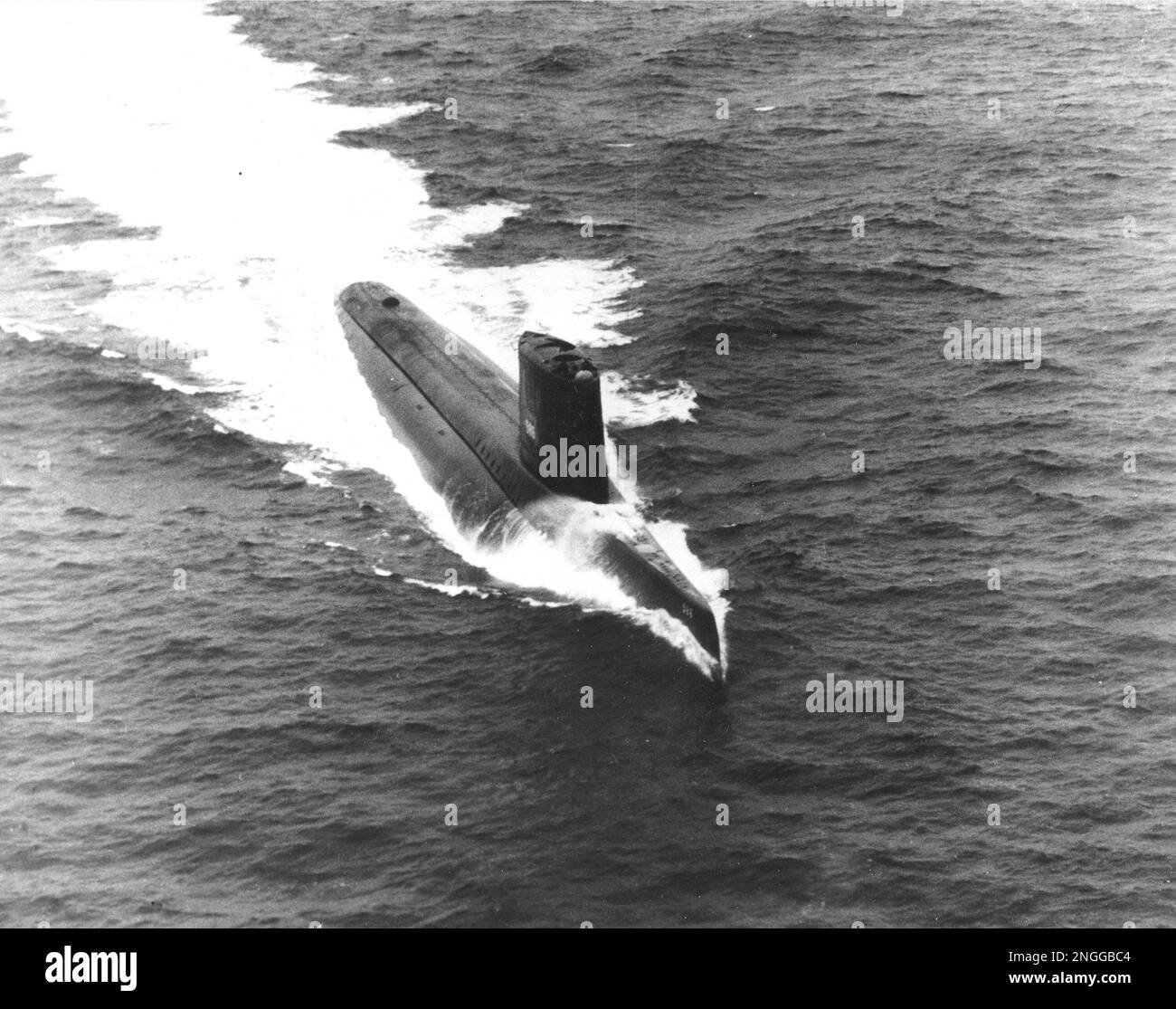 The nuclear-powered submarine USS Triton undergoes preliminary ...