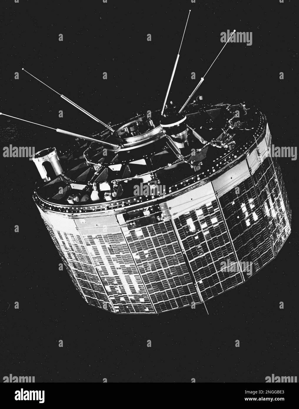 NASA weather satellite Tiros 1, carrying cameras and other recording ...