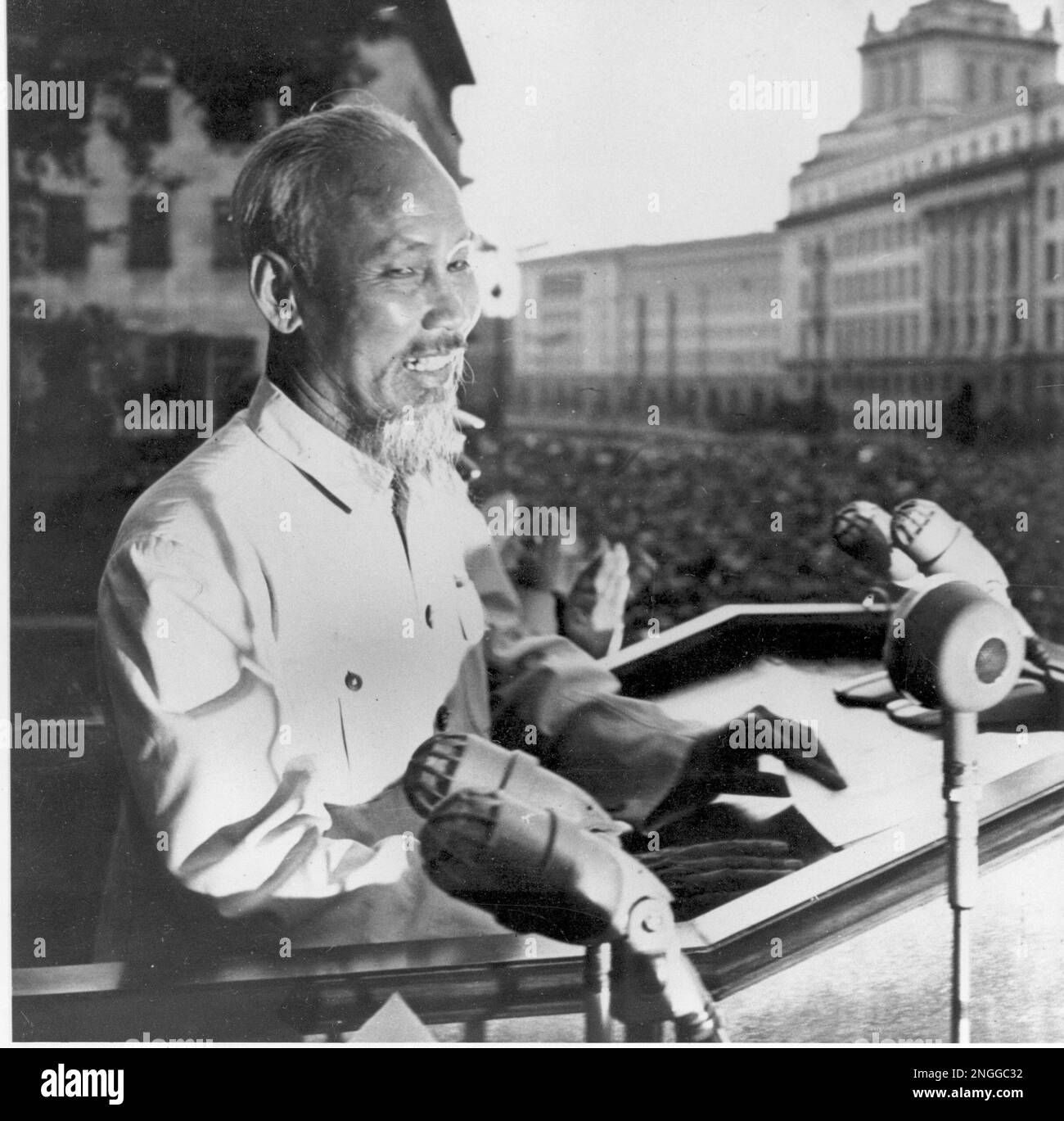 President Ho Chi Minh of Communist ruled North Vietnam delivers an ...
