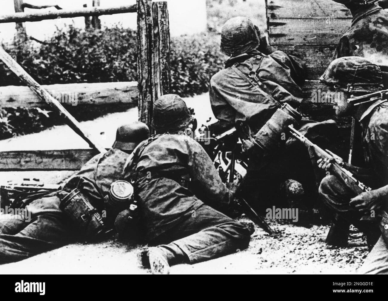German soldiers are seen in combat in the streets of Ukrainian capital ...