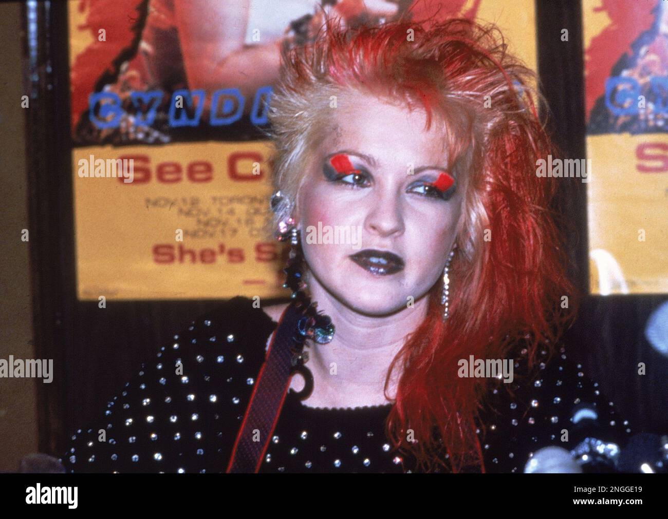 Pop singer Cyndi Lauper is shown on Nov. 29, 1984. (AP Photo Stock ...