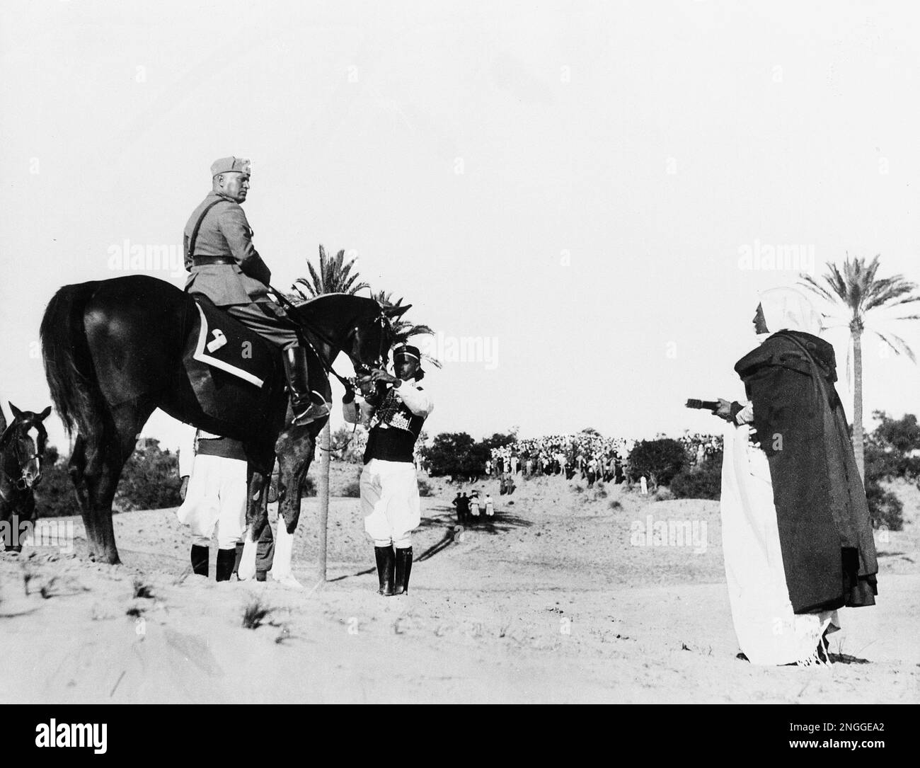 The Arab chieftain Kerbix, right, presents the "sword of Islam" to ...