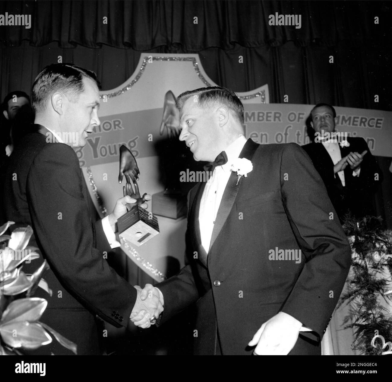 Richard T. Whitcomb, right, receives an award as one of the Ten ...