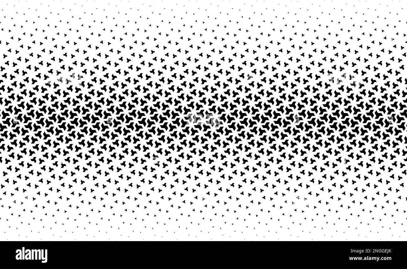 Geometric pattern of black figures on a white background.Seamless in ...