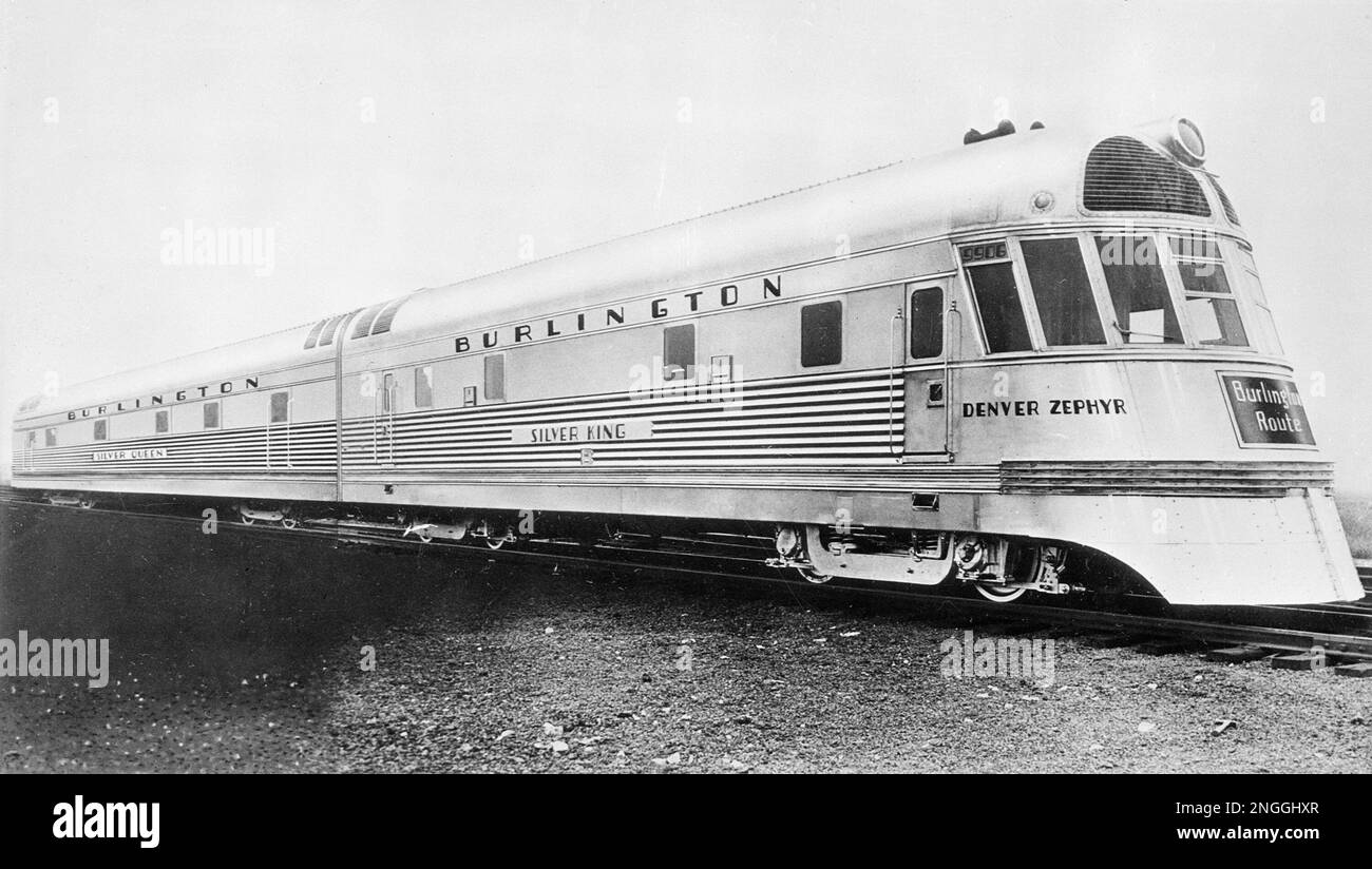 Burlington's new Denver Zephyr number 9907 passenger train is shown in ...