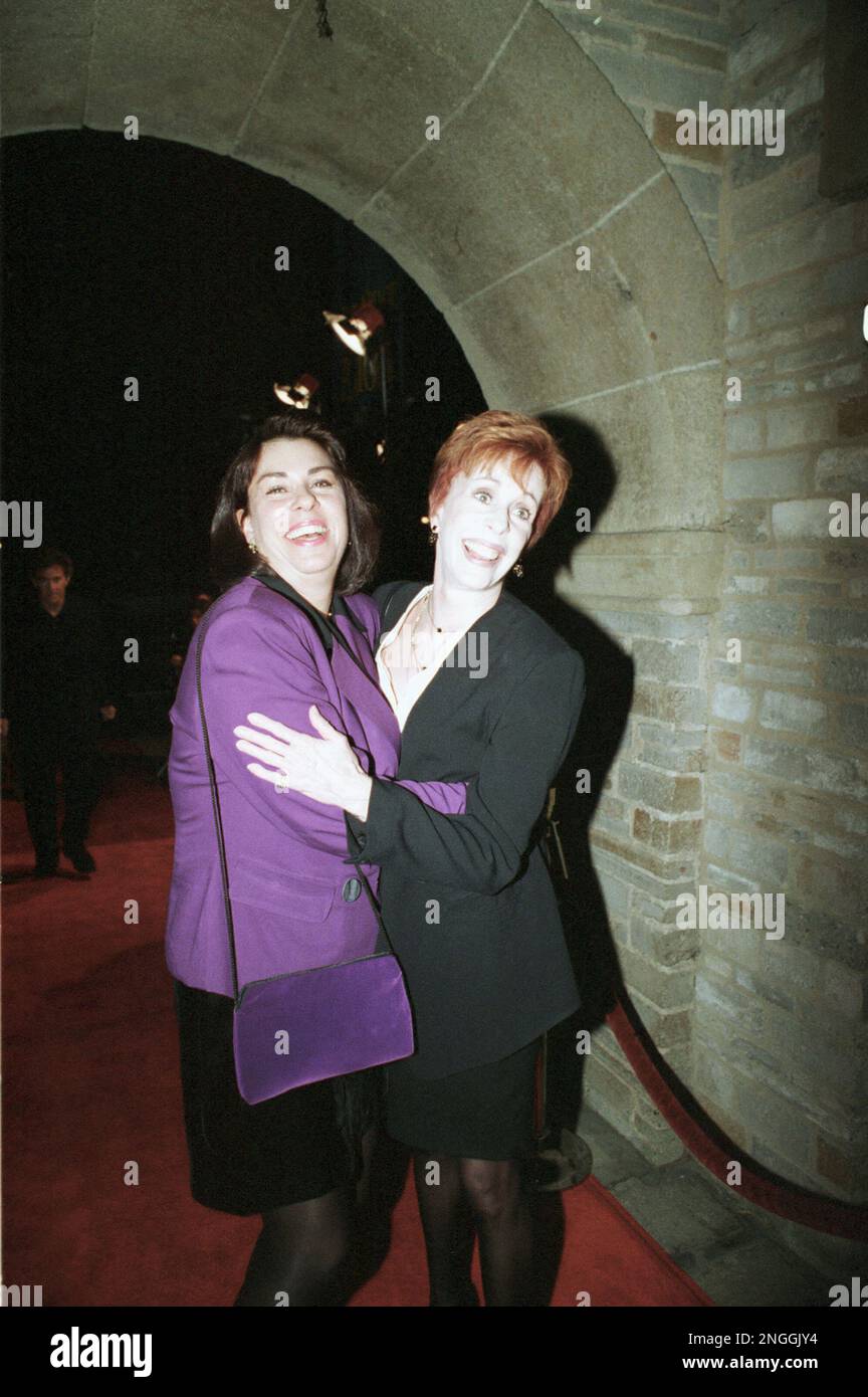 Comedienne Carol Burnett, right, shares a laugh with sister Christine ...