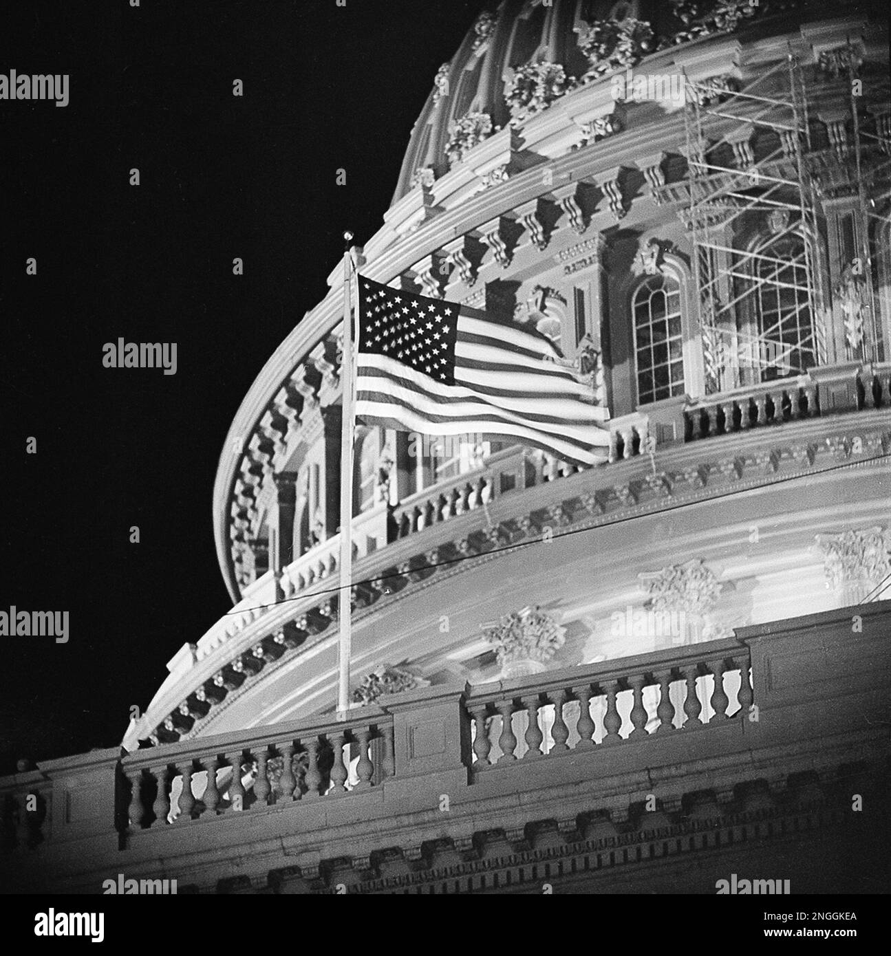 A new 50-star U.S. flag flies for the first time on the standard on the ...