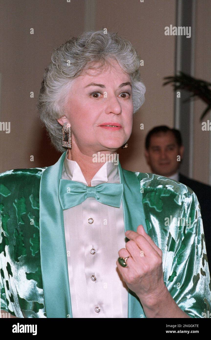 Beatrice Arthur is shown arriving at the Golden Globe Awards in Los ...