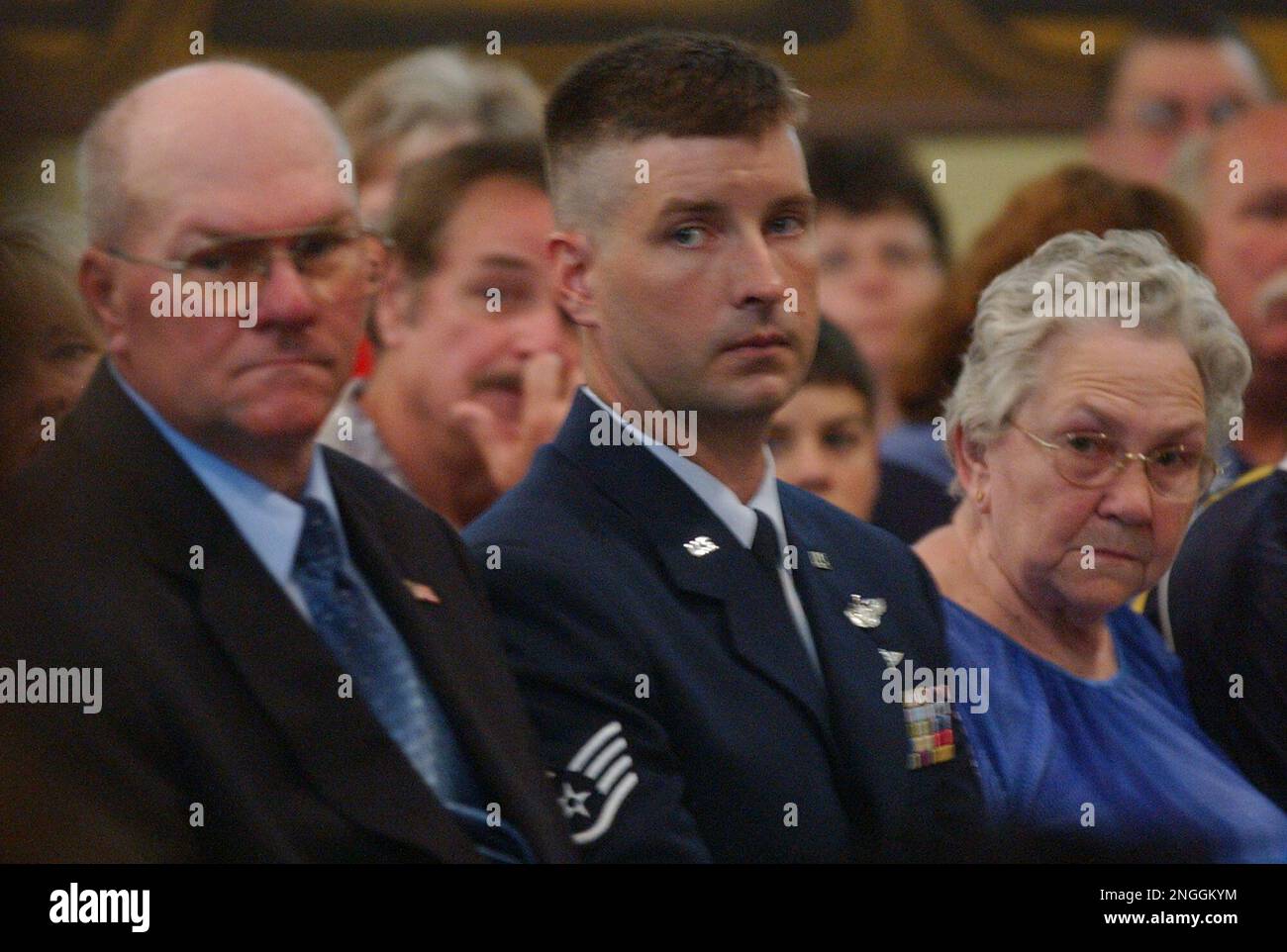 Clyde Shuttleworth, left, father of United States Air Force Staff Sgt ...