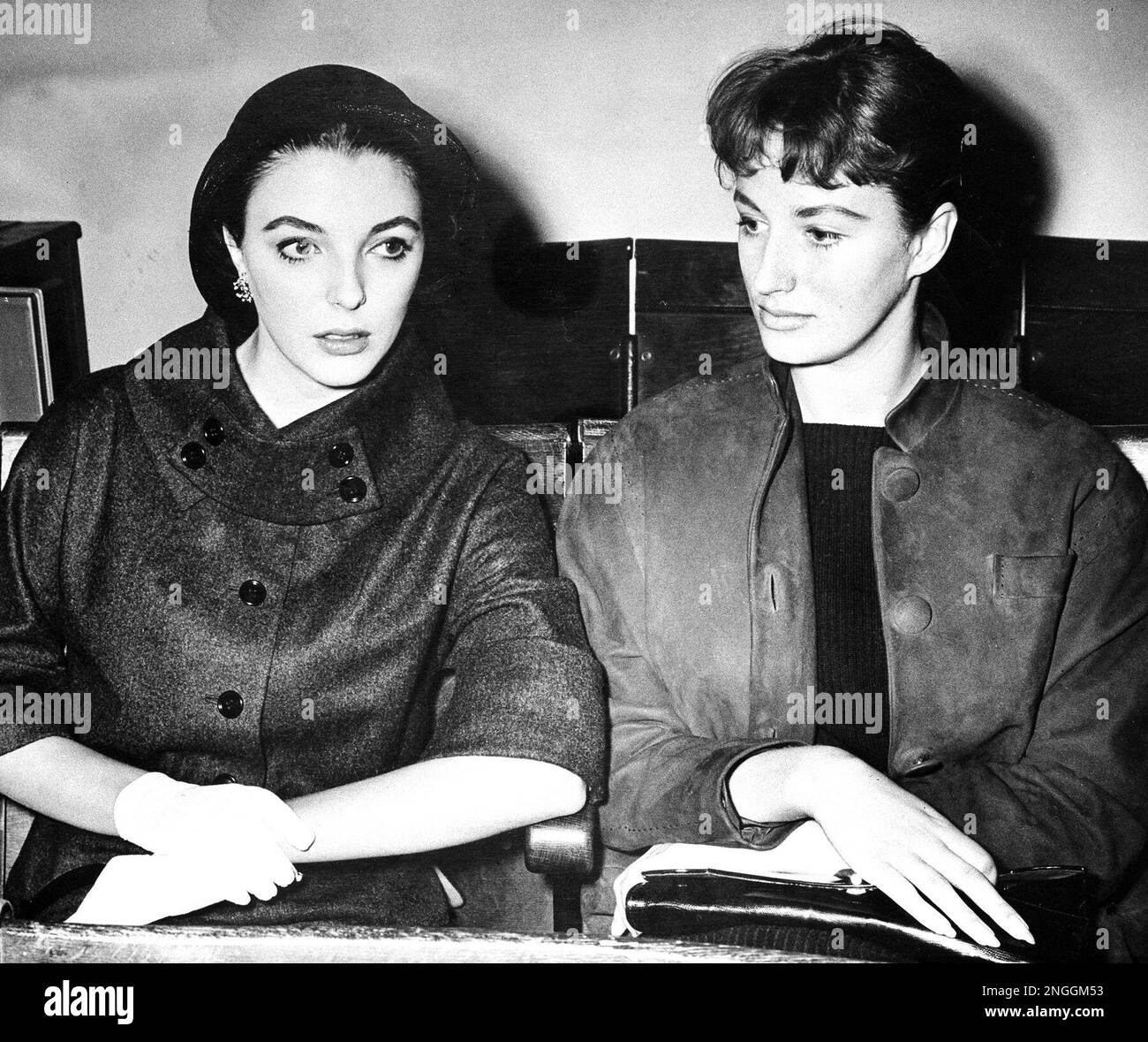 British actress Joan Collins, left, appears in court in Los Angles ...
