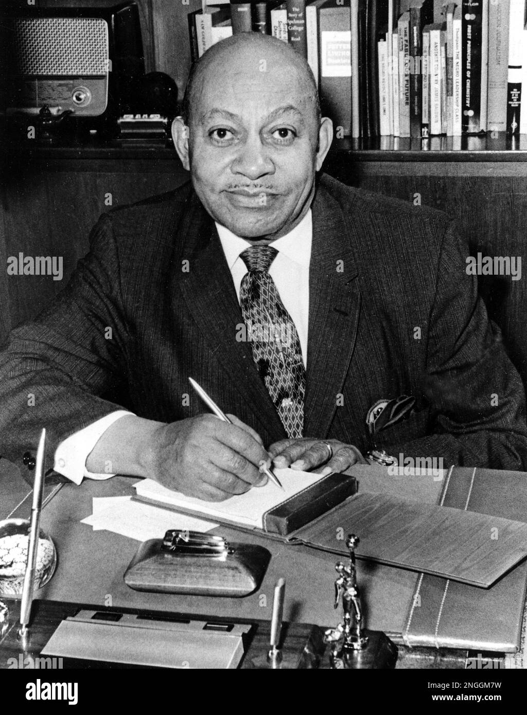 Dr. Samuel M. Nabrit, president of Texas Southern University, is shown ...