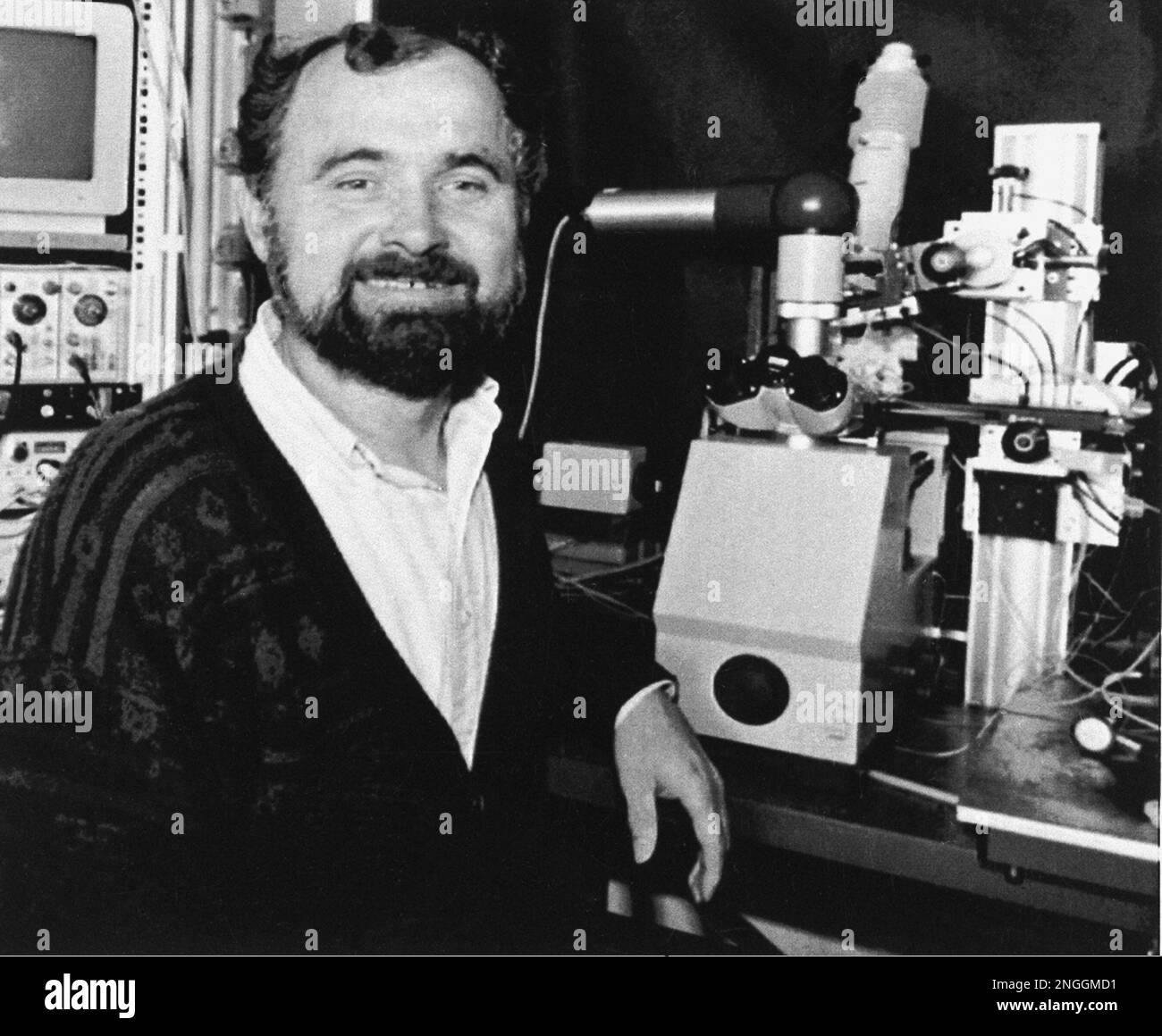 German scientist Erwin Neher, 47, poses at his lab at the Max Planck ...