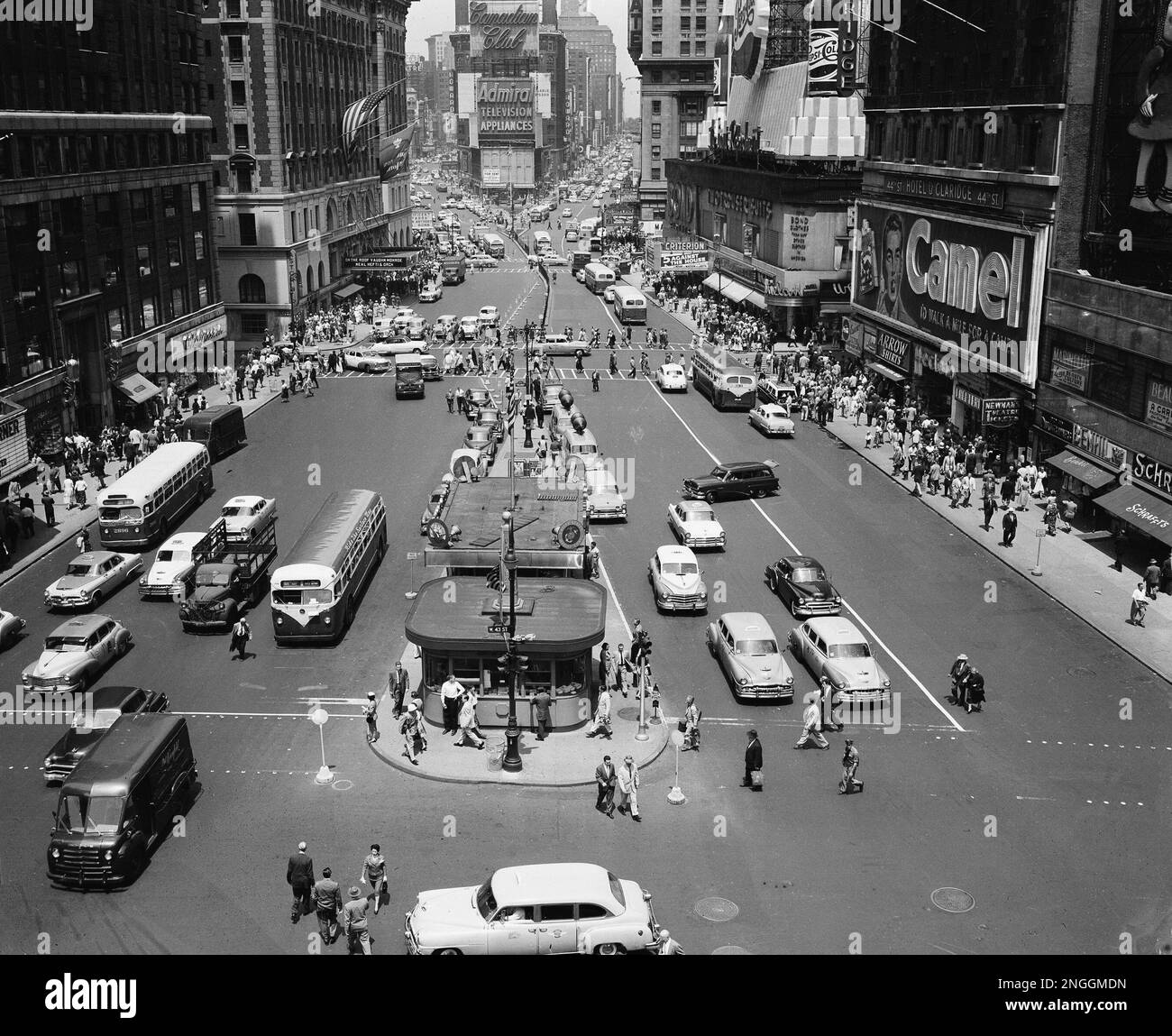 This is an aerial view of Times Square from the New York Times ...