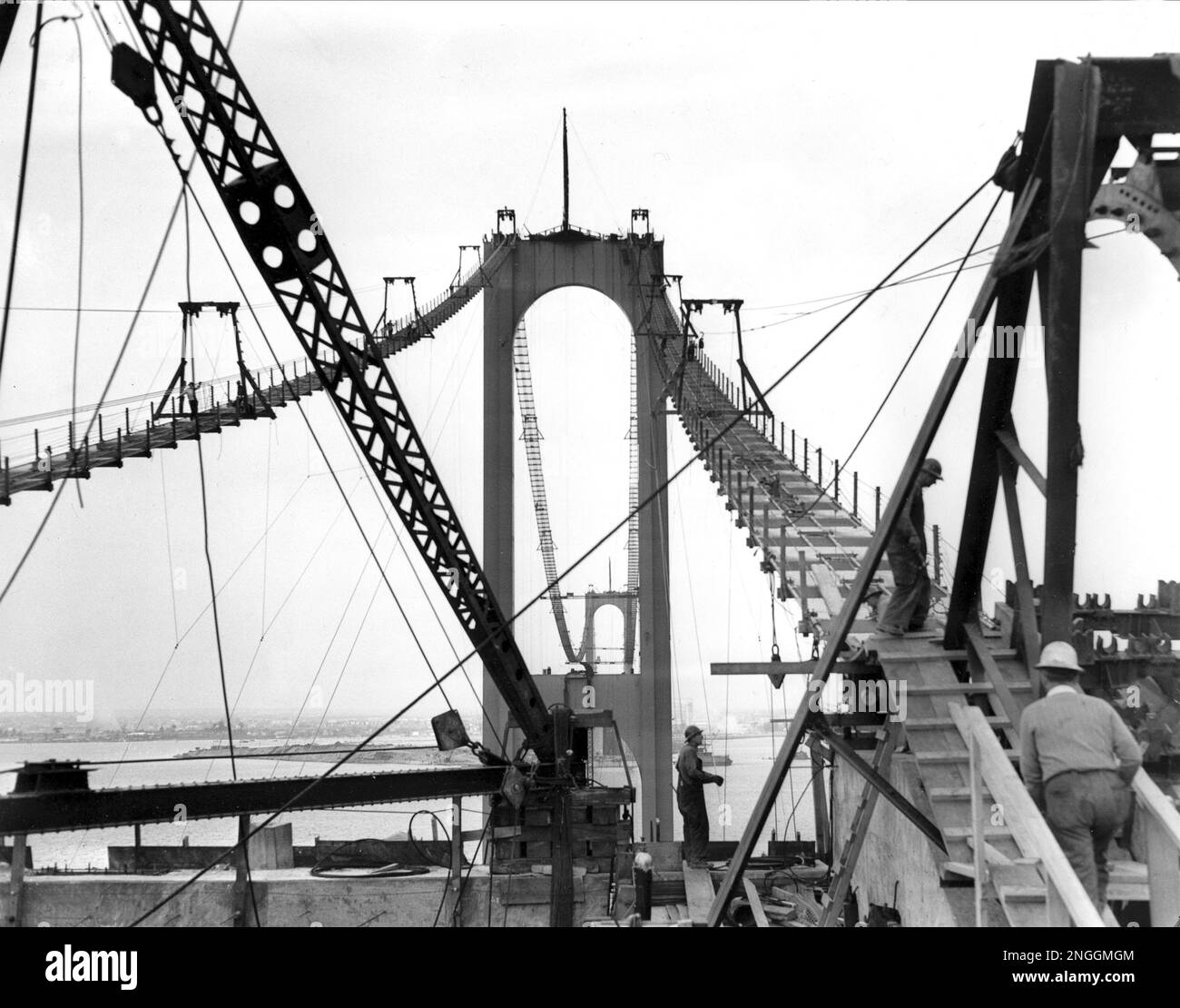 This general view, looking towards the Bronx, shows the construction ...