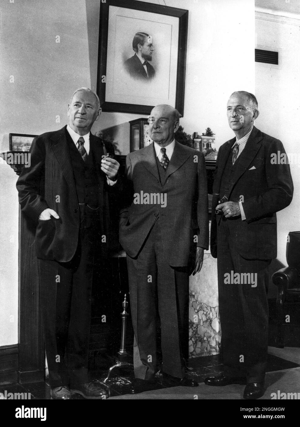 The three du Pont brothers, from left, Irenee, Pierre Samuel, and ...