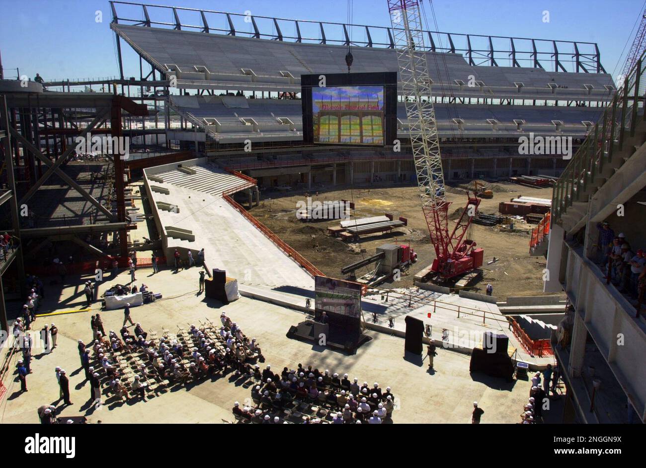 A section of the new Philadelphia Eagles stadium is seen under ...